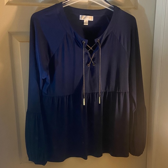 MICHAEL Michael Kors | Tops | Michael Michael Kors Deep Blue Blouse ...